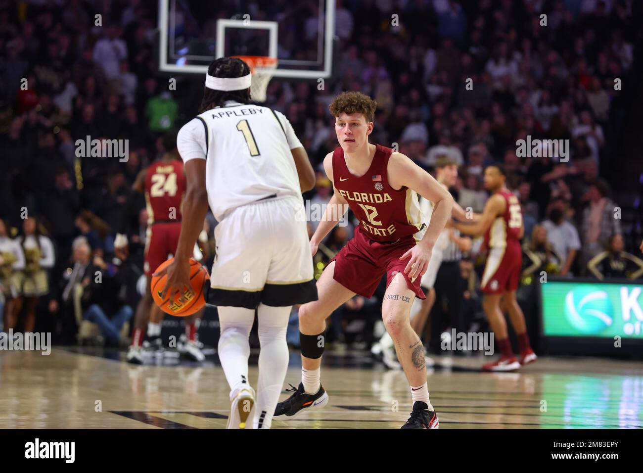 January 11, 2022: Florida State Univesity freshman Tom House (12 ...