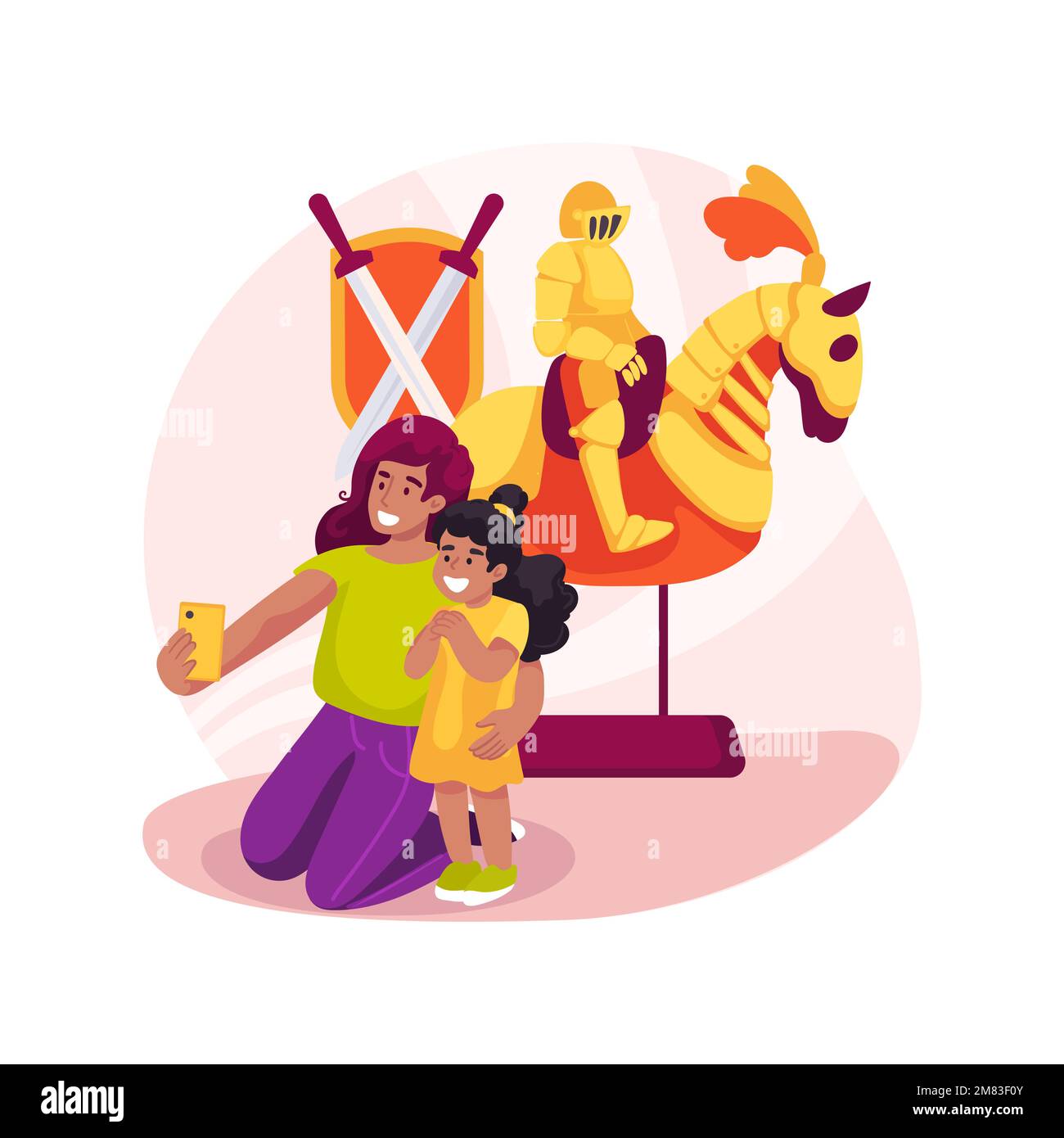 Knights museum isolated cartoon vector illustration Stock Vector Image ...