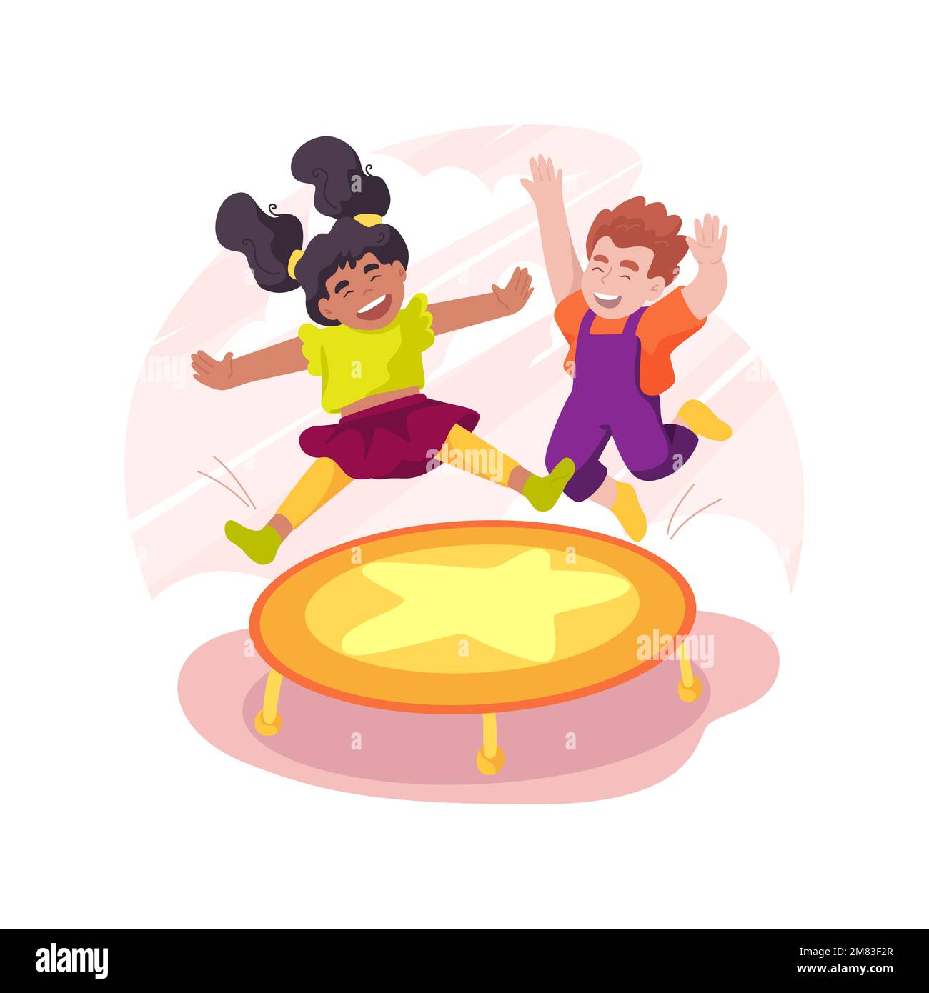 Trampoline isolated cartoon vector illustration Stock Vector Image ...