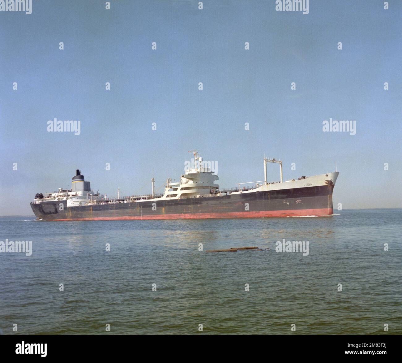 A starboard bow view of the Military Sealift Command-chartered ...