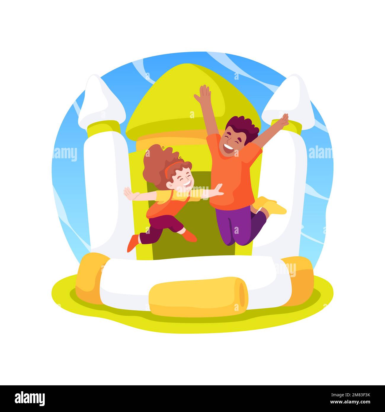 Bounce house isolated cartoon vector illustration Stock Vector Image ...