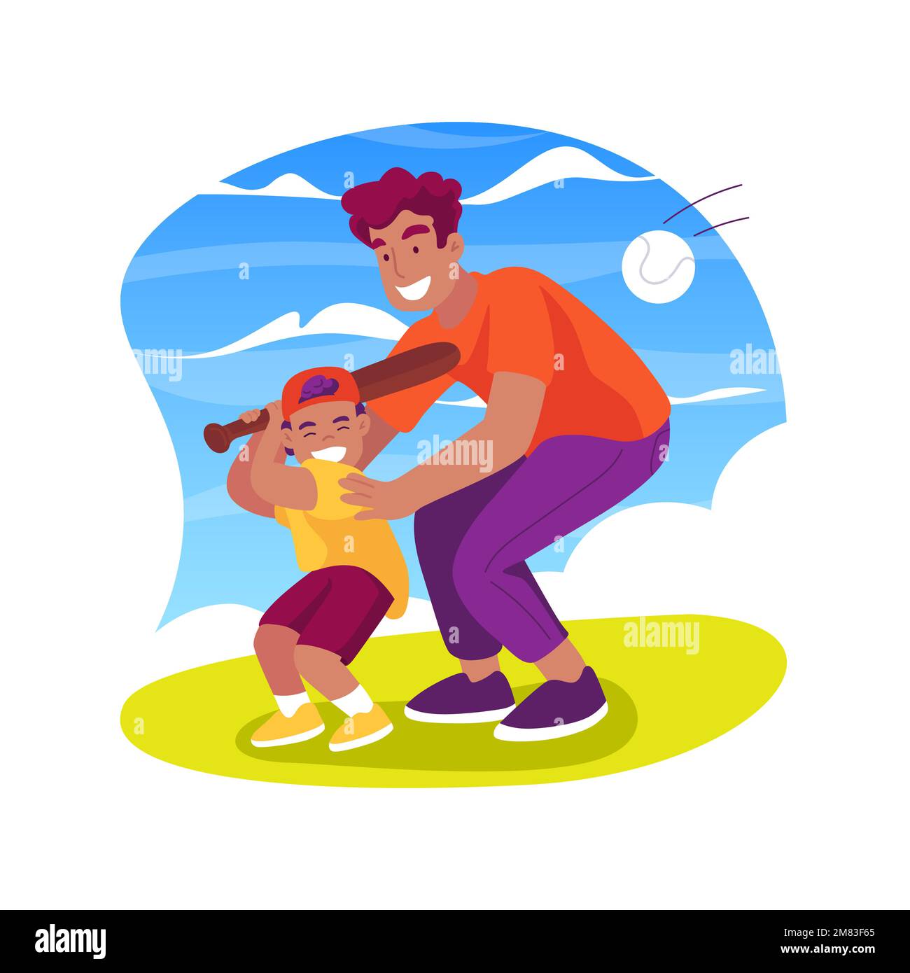Baseball isolated cartoon vector illustration Stock Vector Image & Art ...