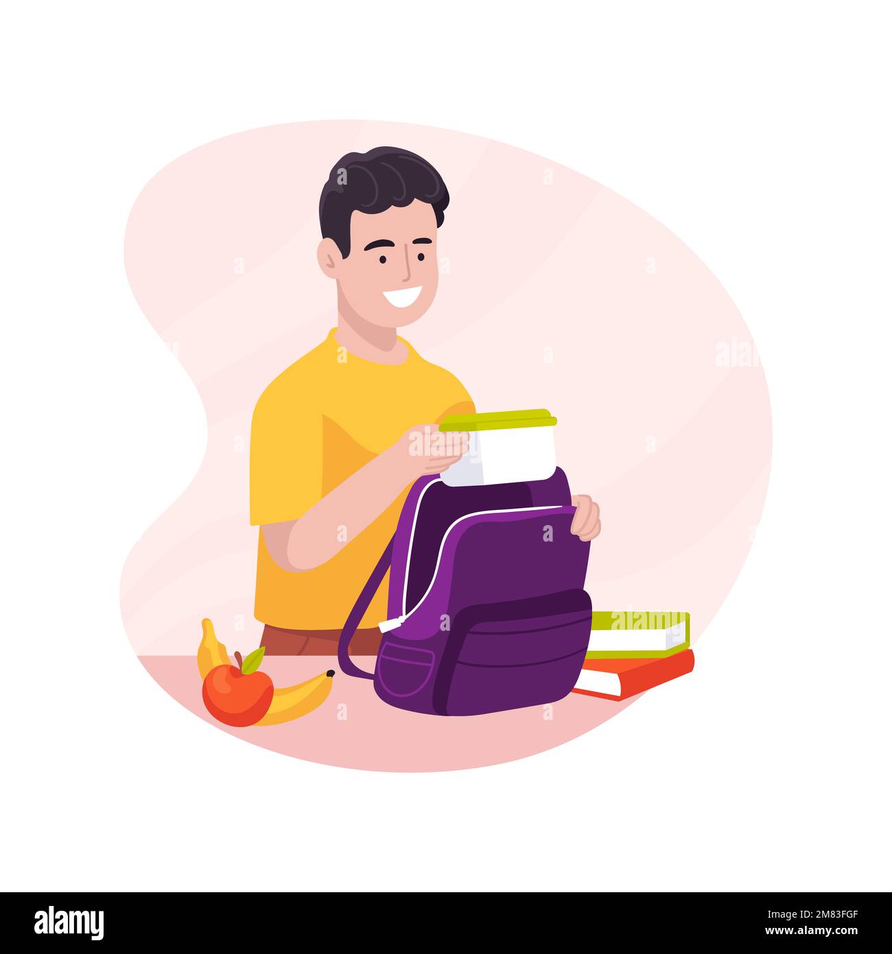 Putting things together isolated cartoon vector illustration Stock ...