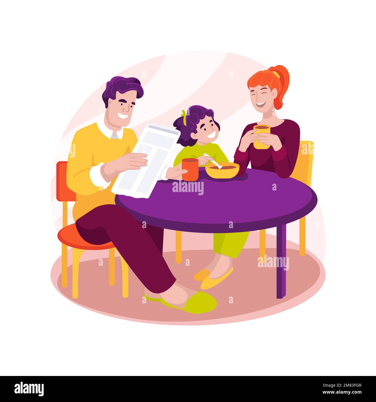 Weekend breakfast isolated cartoon vector illustration Stock Vector ...