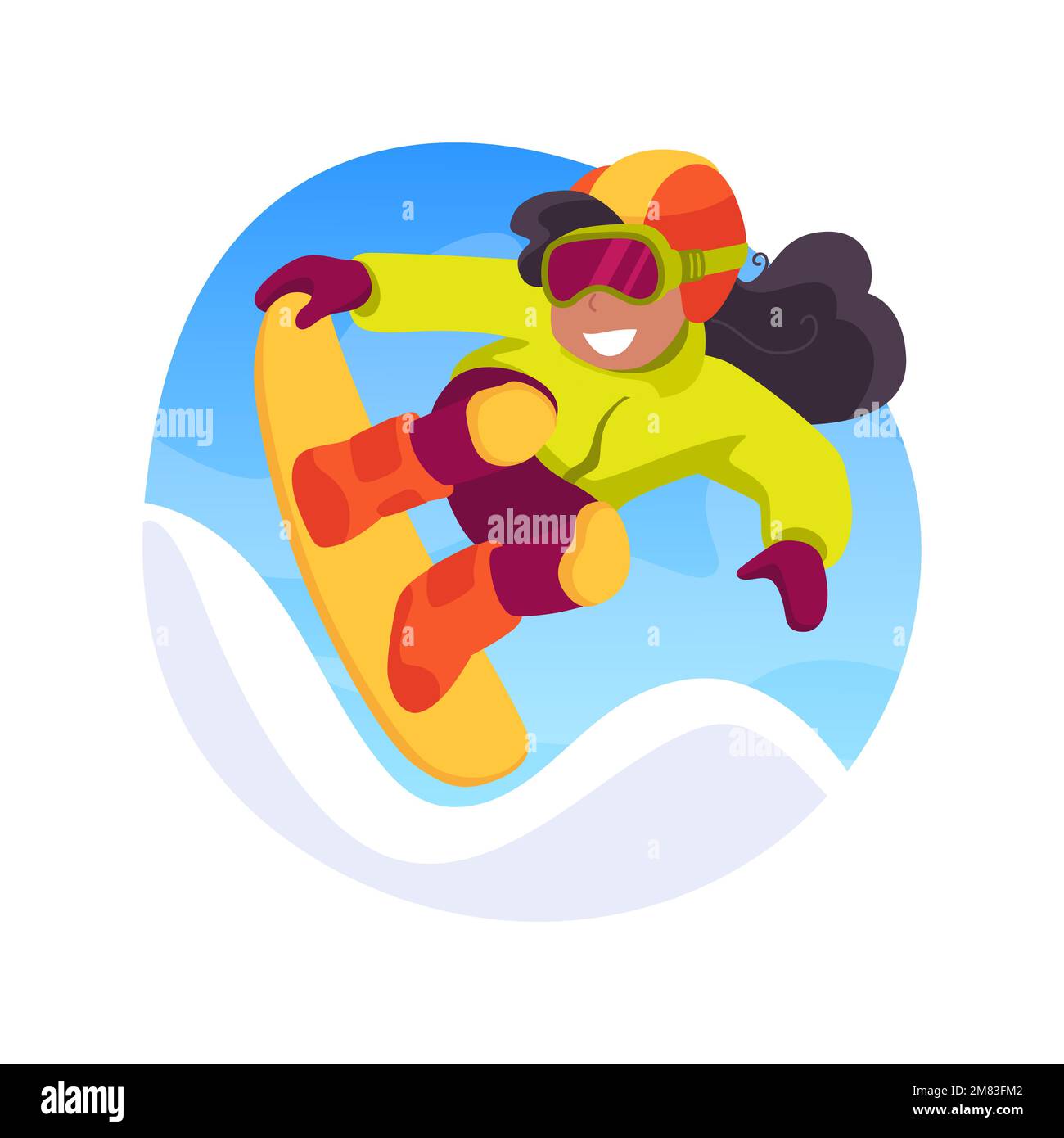 Snowboard tricks isolated cartoon vector illustration Stock Vector ...