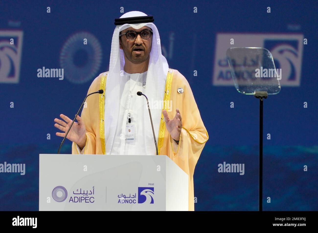 FILE - The Emirati Minister of State and the CEO of Abu Dhabi's state ...