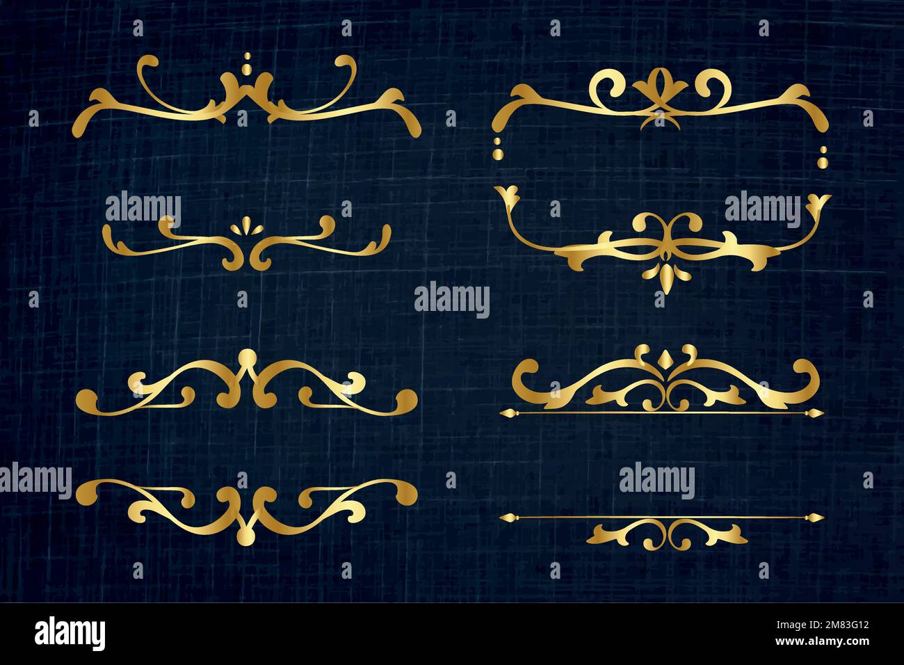 Gold classy frame ornaments vector vintage set Stock Vector Image & Art ...