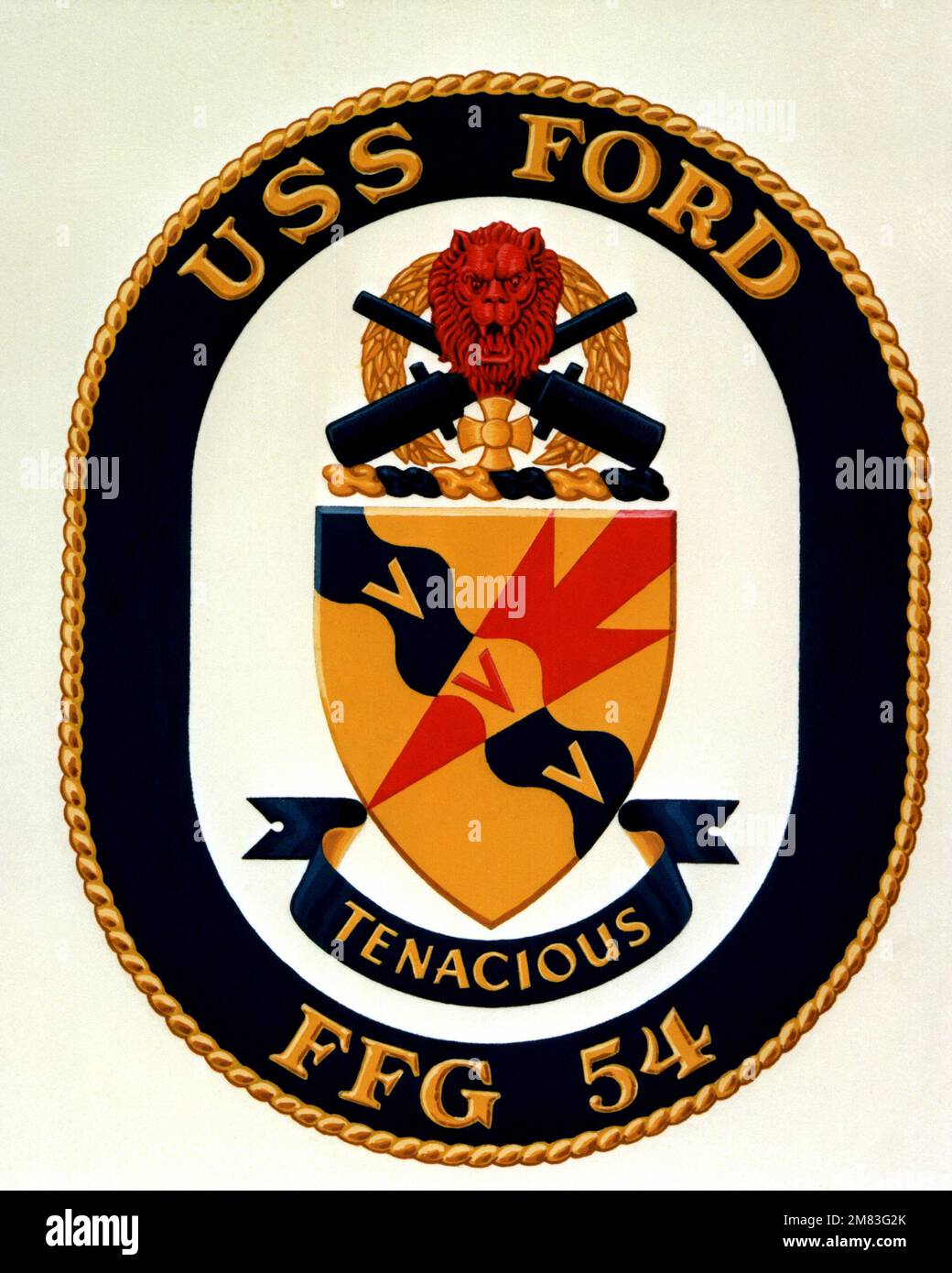 Coat of Arms for the USS FORD (FFG-54). Country: Unknown Stock Photo ...