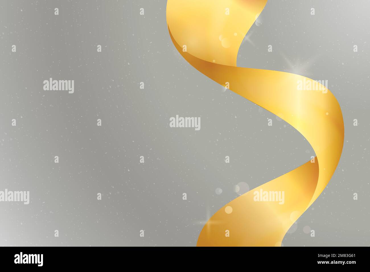 Gray background vector with golden ribbon Stock Vector Image & Art - Alamy