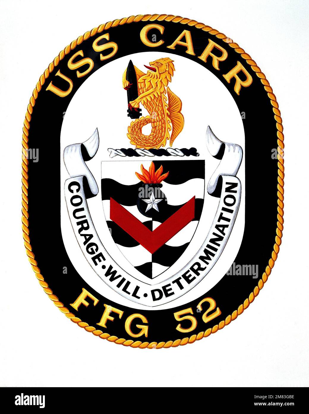 Coat of arms for: USS CARR (FFG 52). Country: Unknown Stock Photo - Alamy