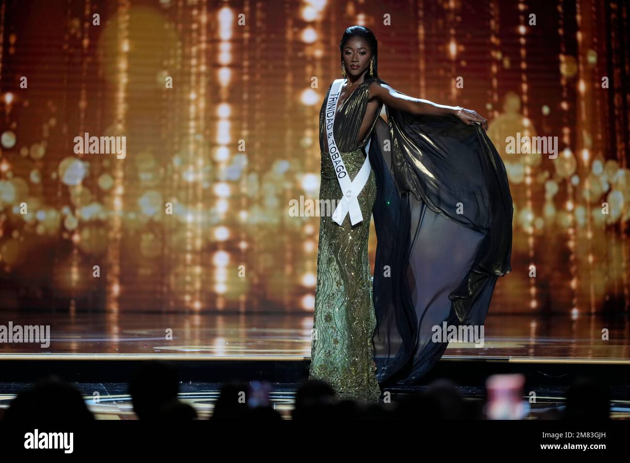 Miss Trinidad and Tobago Tya Jané Ramey takes part in the evening gown ...