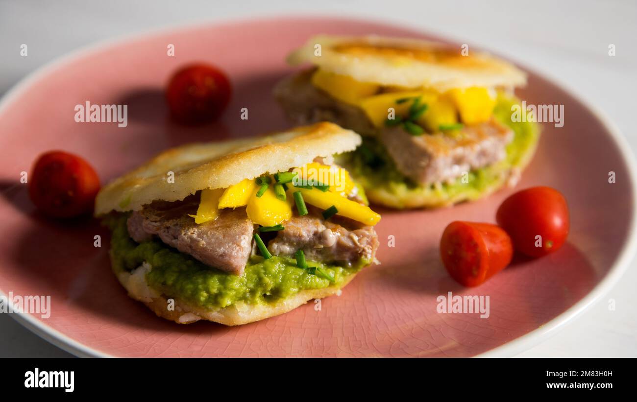 Tuna Arepa. The arepa is a food of pre-Columbian origin, made from ...
