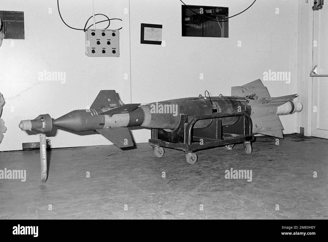 An AGM-123A Skipper II low-level, laser-guided bomb. Base: Nav Weapons ...