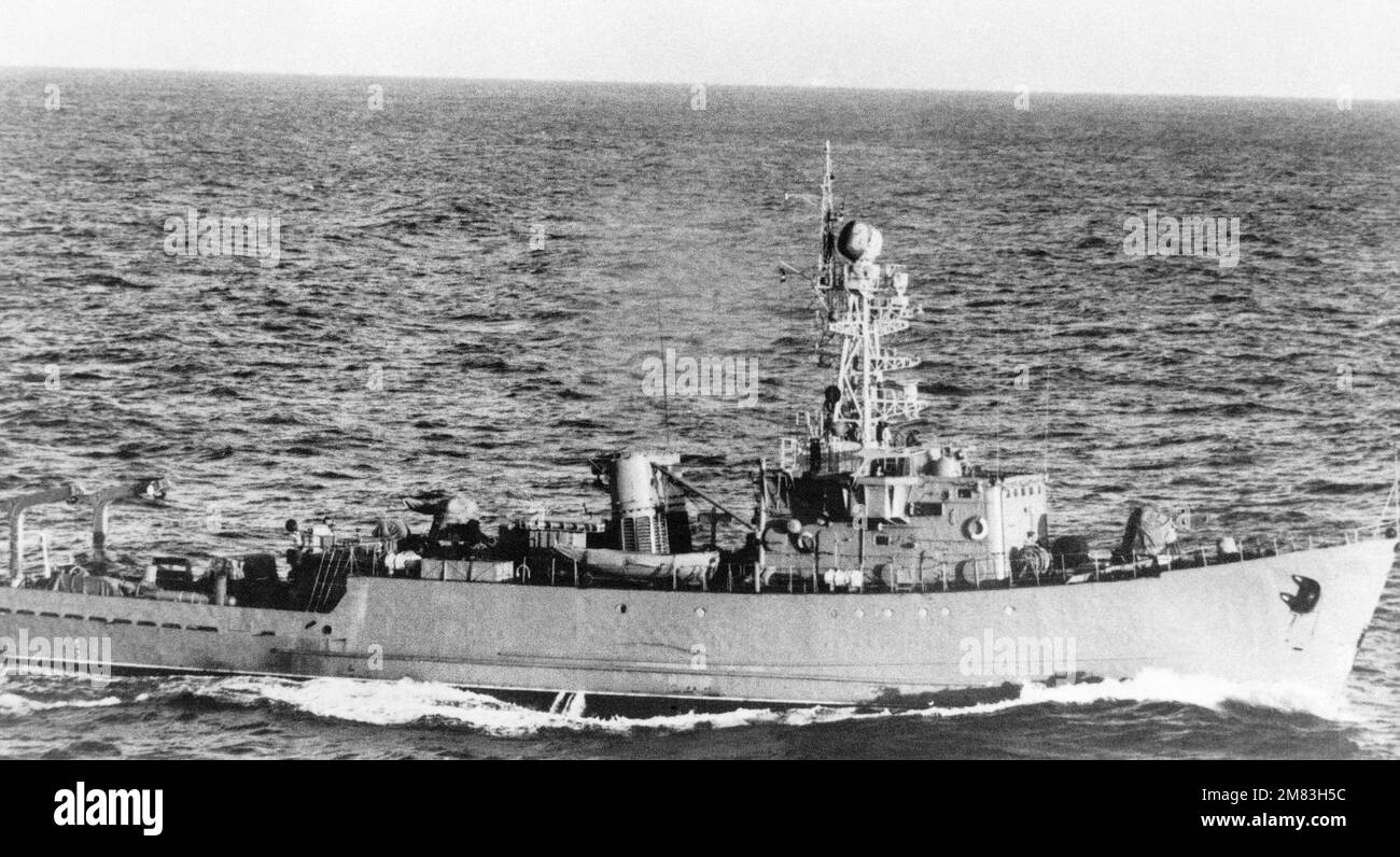 An aerial starboard beam view of a Soviet Yurka class ocean minesweeper ... An aerial starboard beam view of a Soviet Yurka class ocean minesweeper ...