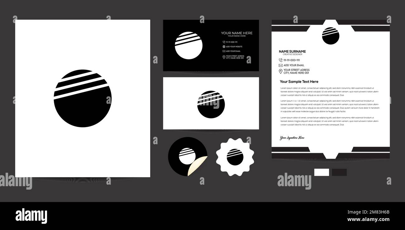 Creative minimal abstract logo design. Complete branding logo template ...