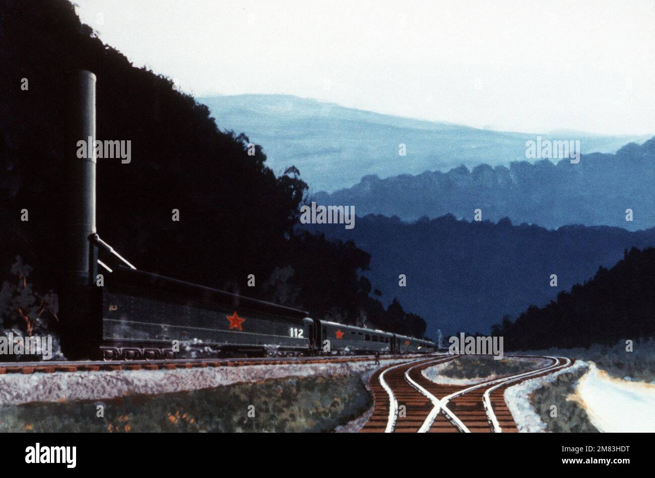 Artist's concept of a Soviet rail-mobile deployment of the SS-X-24 ...