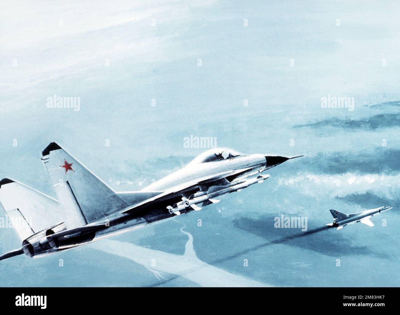 An artist's concept of a Soviet MiG-29 Fulcrum all-weather, fighter ...