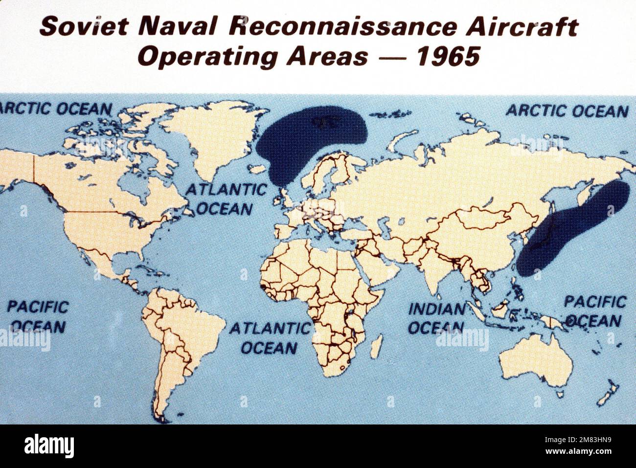 A map showing Soviet naval reconnaissance aircraft operating areas (in ...