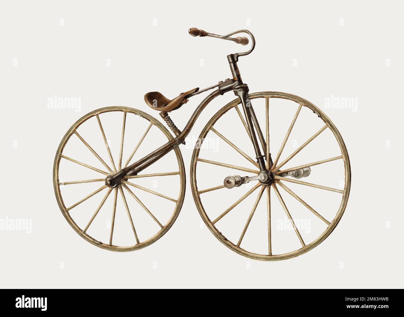 Vintage bicycle vector illustration, remixed from the artwork by Alfred ...