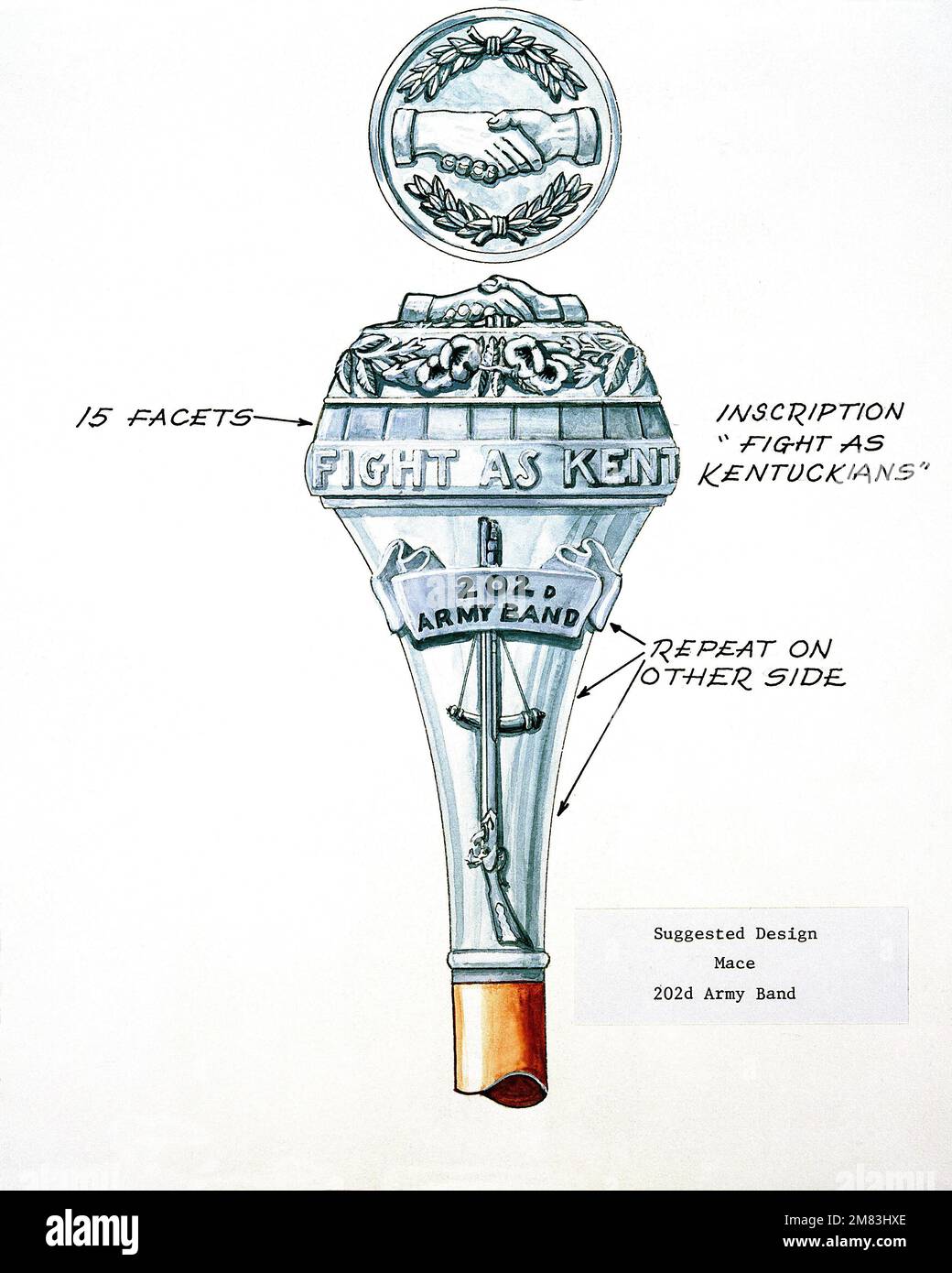 Suggested mace design for: 202nd Army Band. Country: Unknown Stock ...