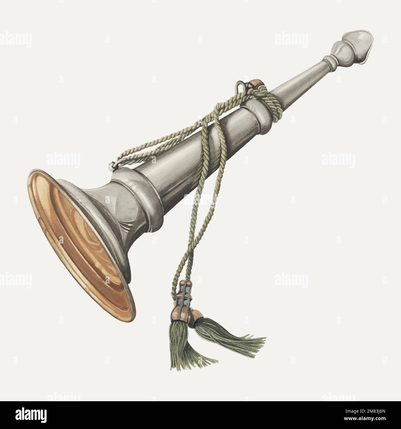 Vintage trumpet illustration vector, remixed from the artwork by Thomas ...