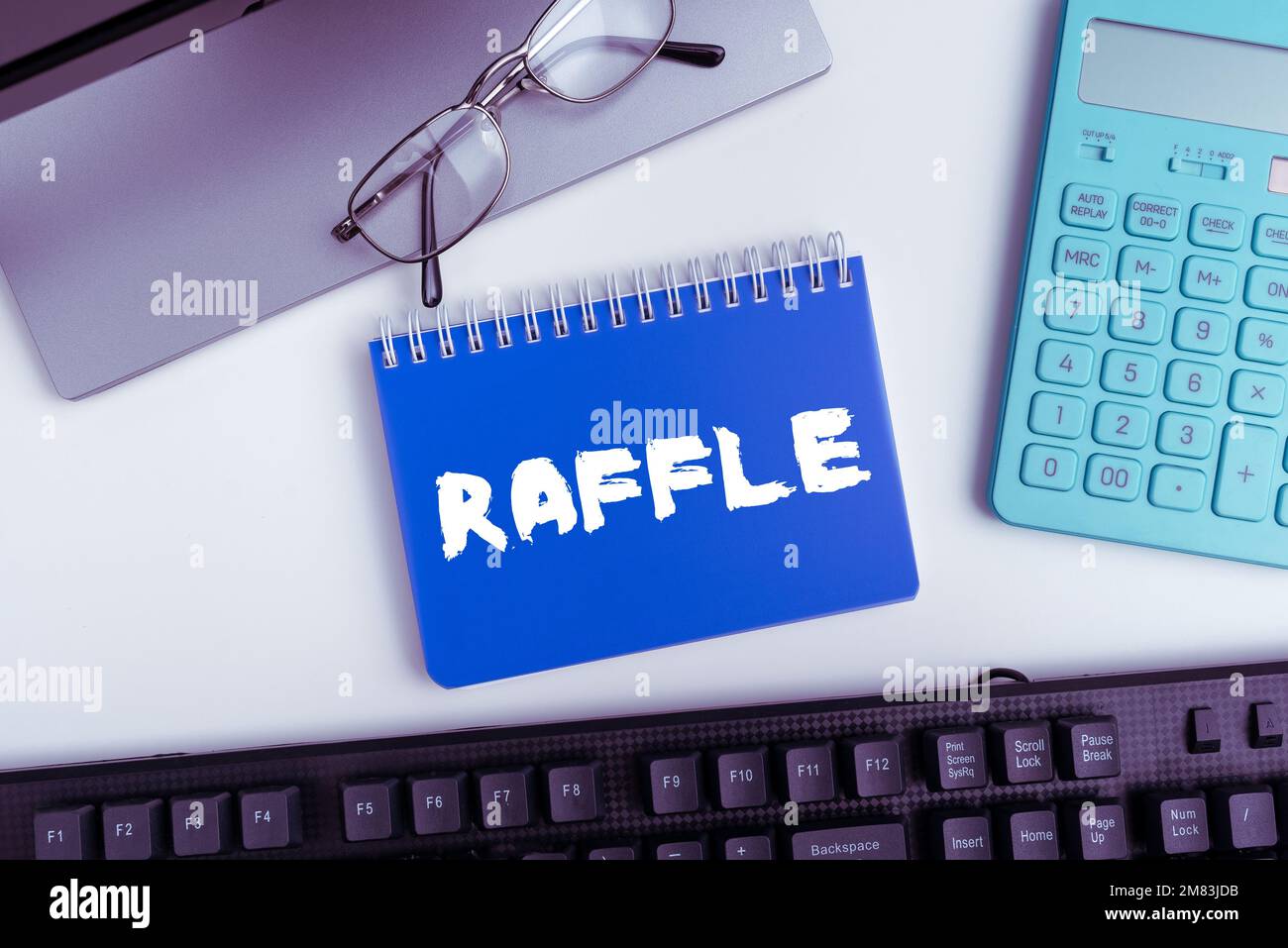 Text caption presenting Raffle. Conceptual photo means of raising money ...