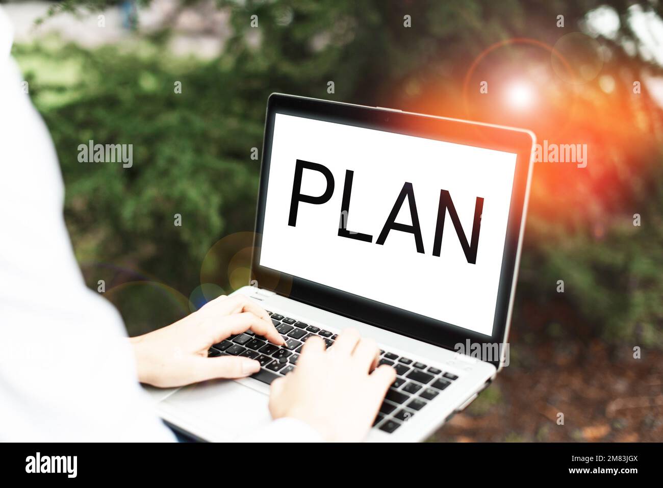 Text sign showing Plan. Business showcase Start of a detailed proposal ...