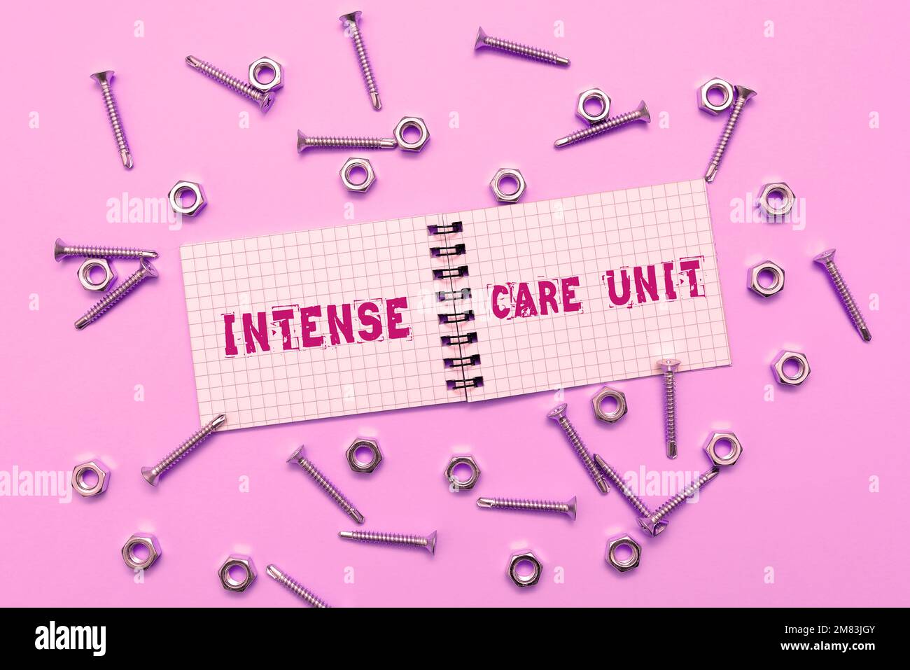 Sign displaying Intense Care Unit. Business idea a unit in a hospital ...