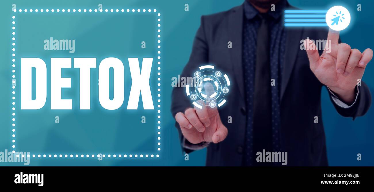 Inspiration showing sign Detox. Concept meaning Moment for Diet ...