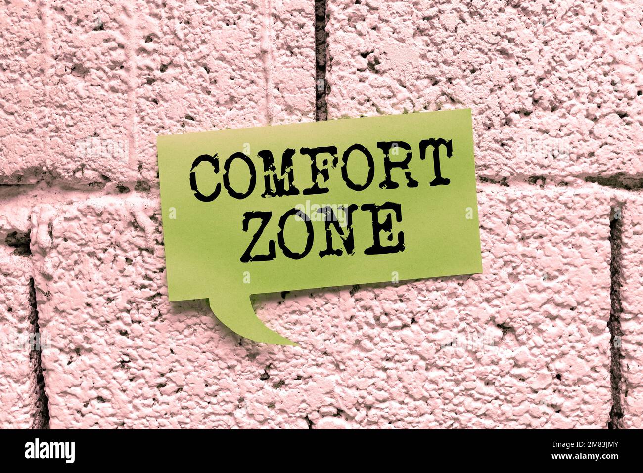 Conceptual caption Comfort Zone. Business concept A situation where one ...