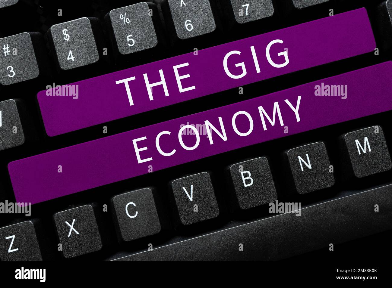 Sign displaying The Gig Economy. Business approach Market of Short-term ...