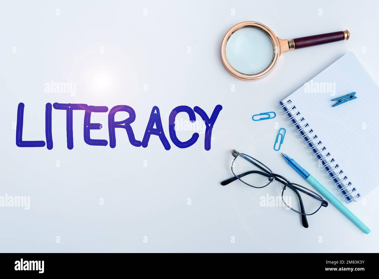 Handwriting text Literacy. Business concept ability to read and write ...