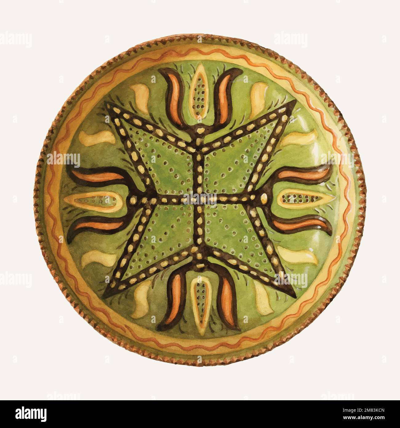 Vintage plate vector illustration, remixed from the artwork by Jessica ...