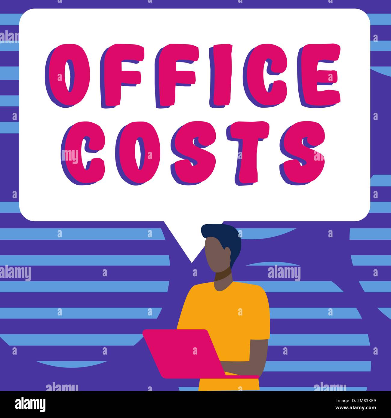 Text caption presenting Office Costs. Concept meaning amount of money ...