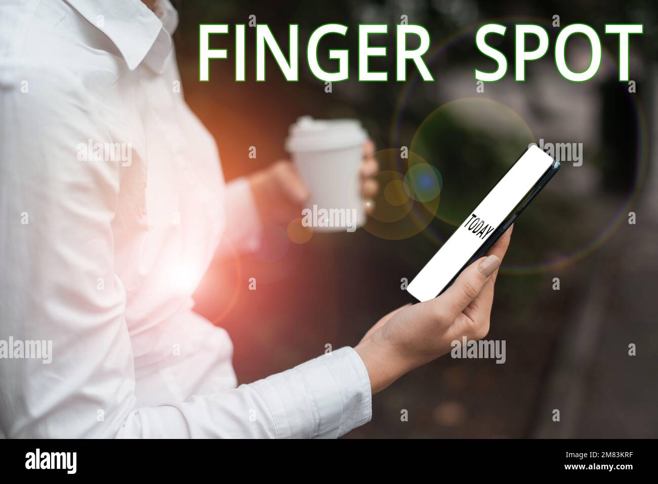 Writing displaying text Finger Spot. Business showcase Small fluid ...
