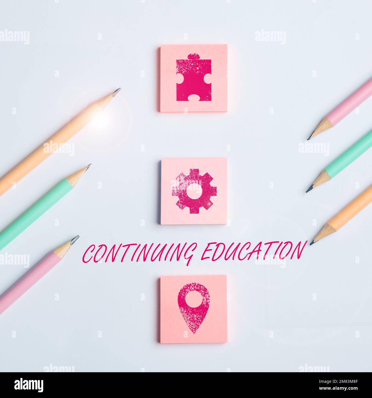 Hand writing sign Continuing Education. Business concept Continued ...