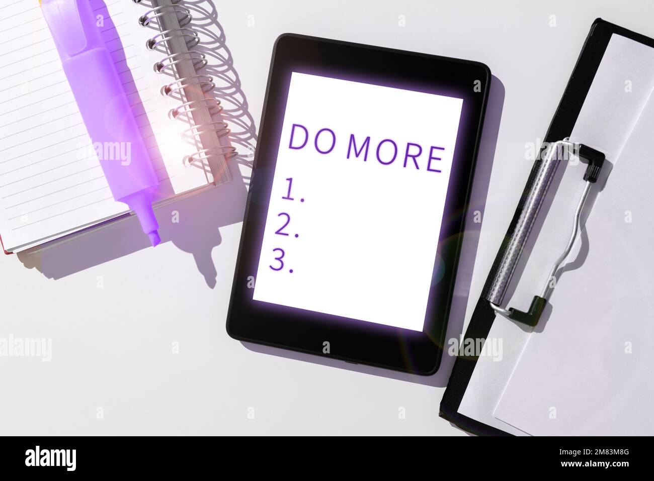 Conceptual display Do More. Business concept act of being productive or ...