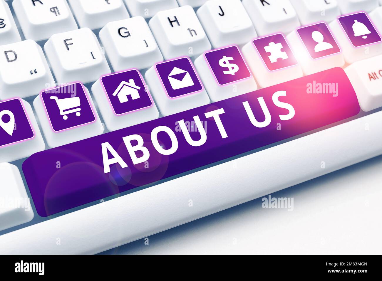 Conceptual caption About Us. Conceptual photo to introduce who or what ...