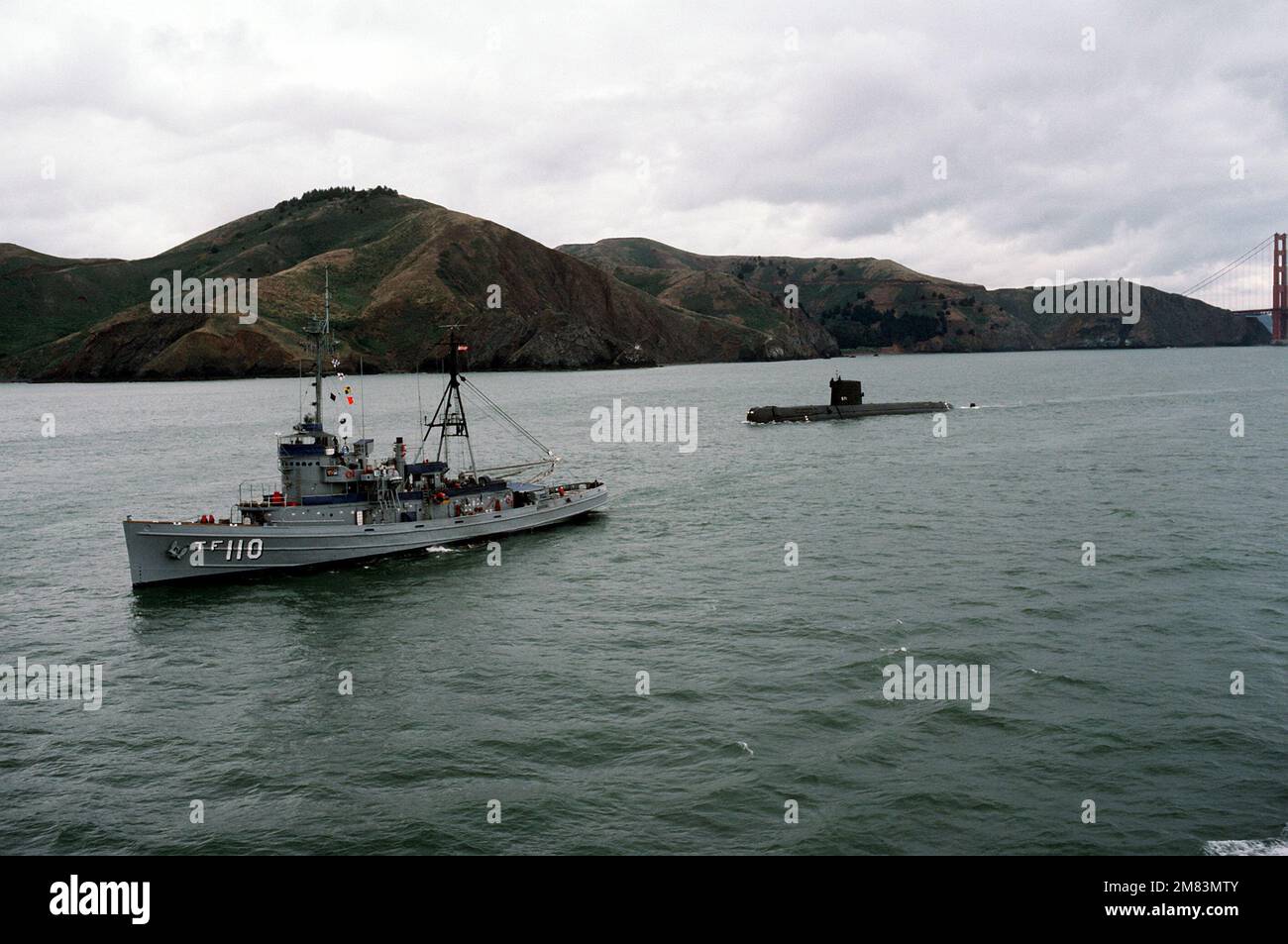 Aerial port bow view of the Cherokee class fleet tug USS QUAPAW (ATF ...