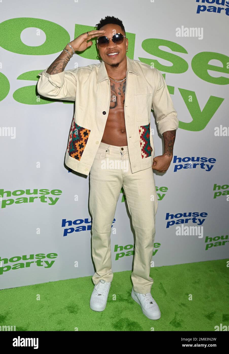 Rotimi arriving to the special red carpet screening of “House Party” at ...