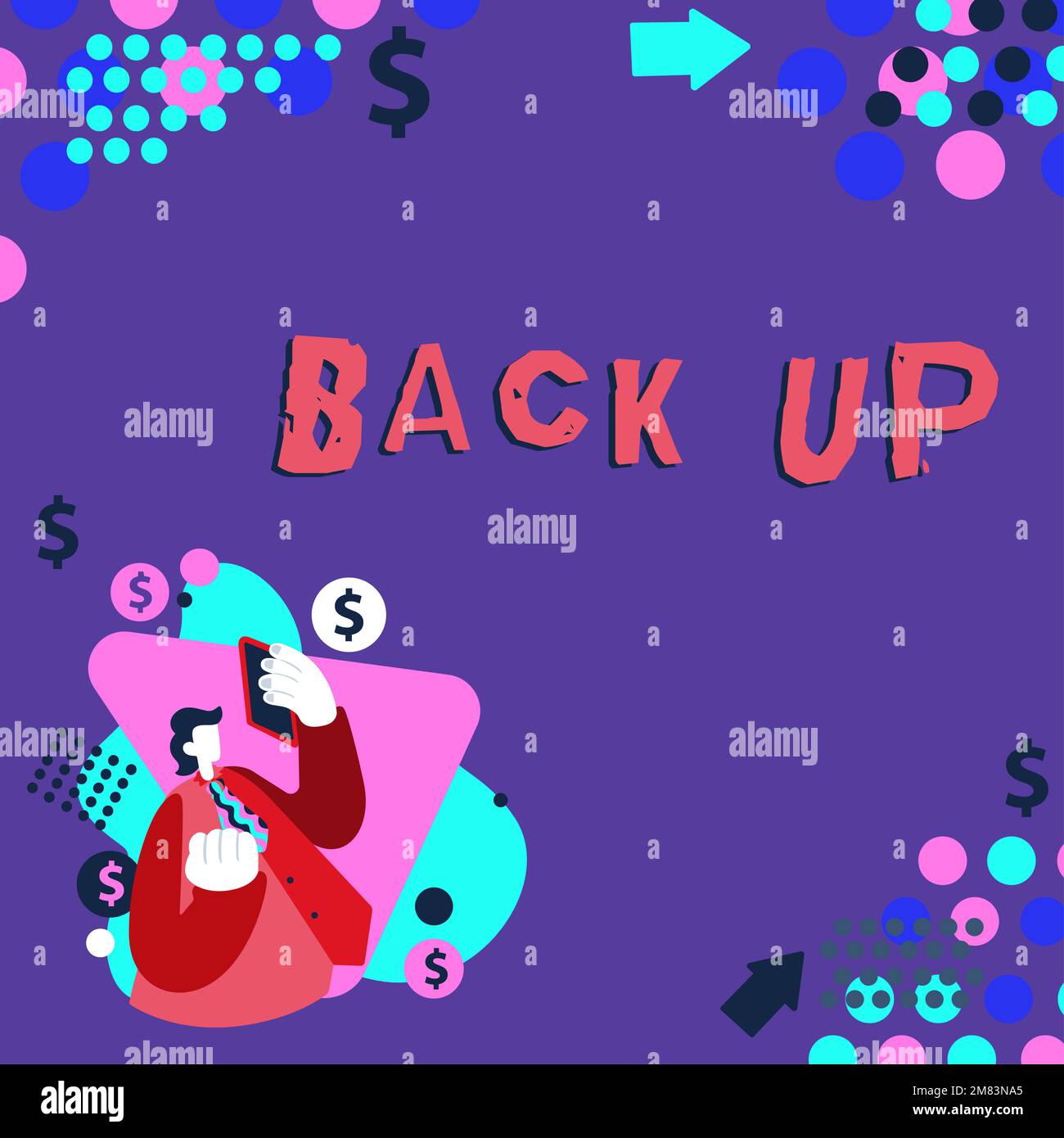 Conceptual caption Back Up. Internet Concept saving important data into ...