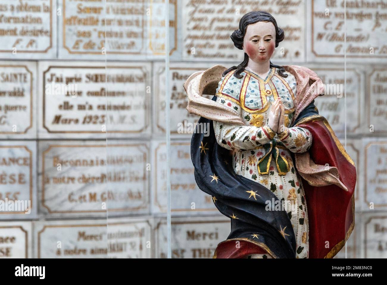 STATUE AND MARBLE PLATES TO THANK THE SAINT, CARMEL CHAPEL, CARMEL ...