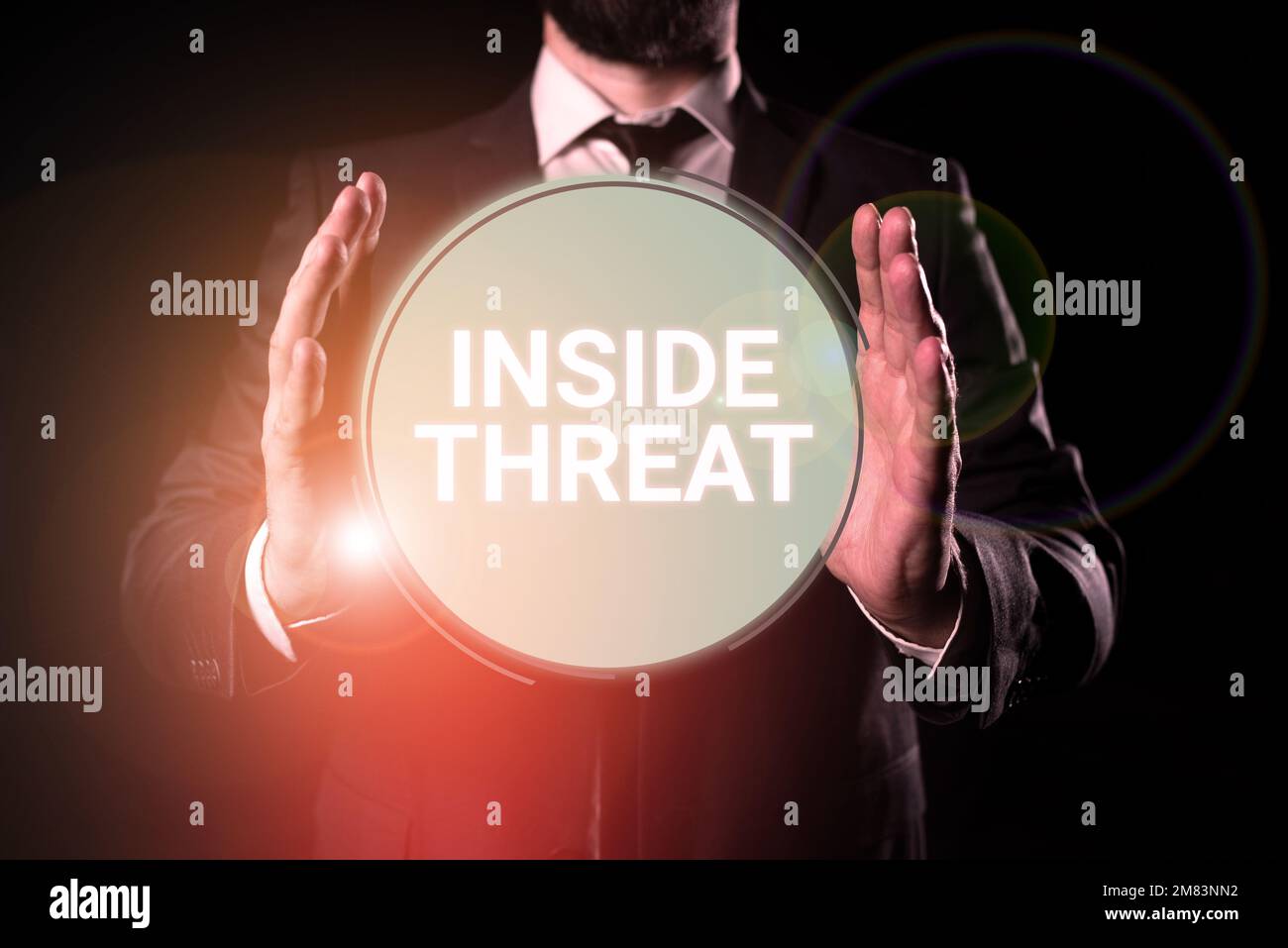 Hand writing sign Inside Threat. Word Written on Information that only ...