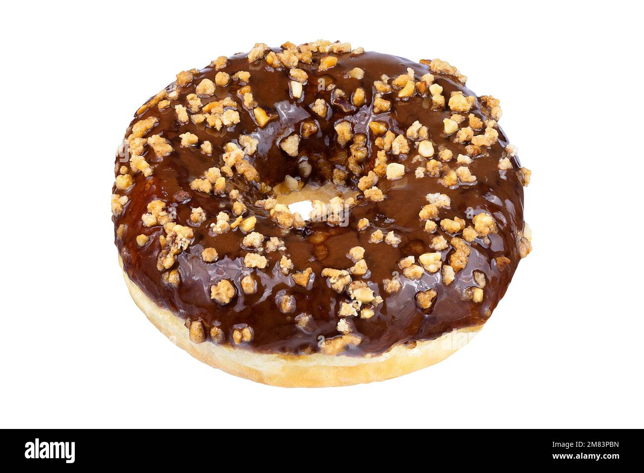 Doughnuts isolated on white background. Colourful donut over white with ...