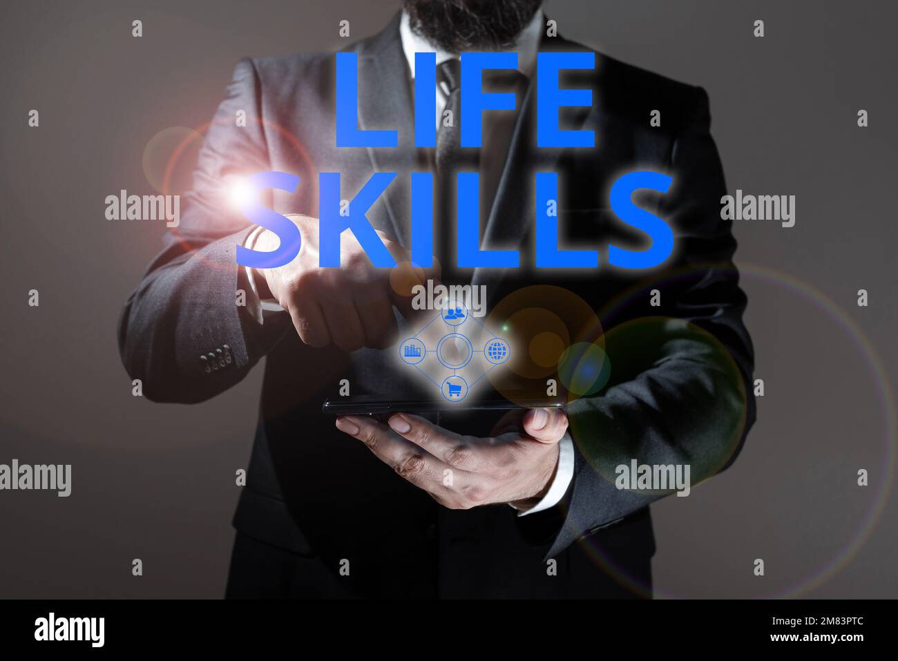 Hand writing sign Life Skills. Business idea that is necessary or ...