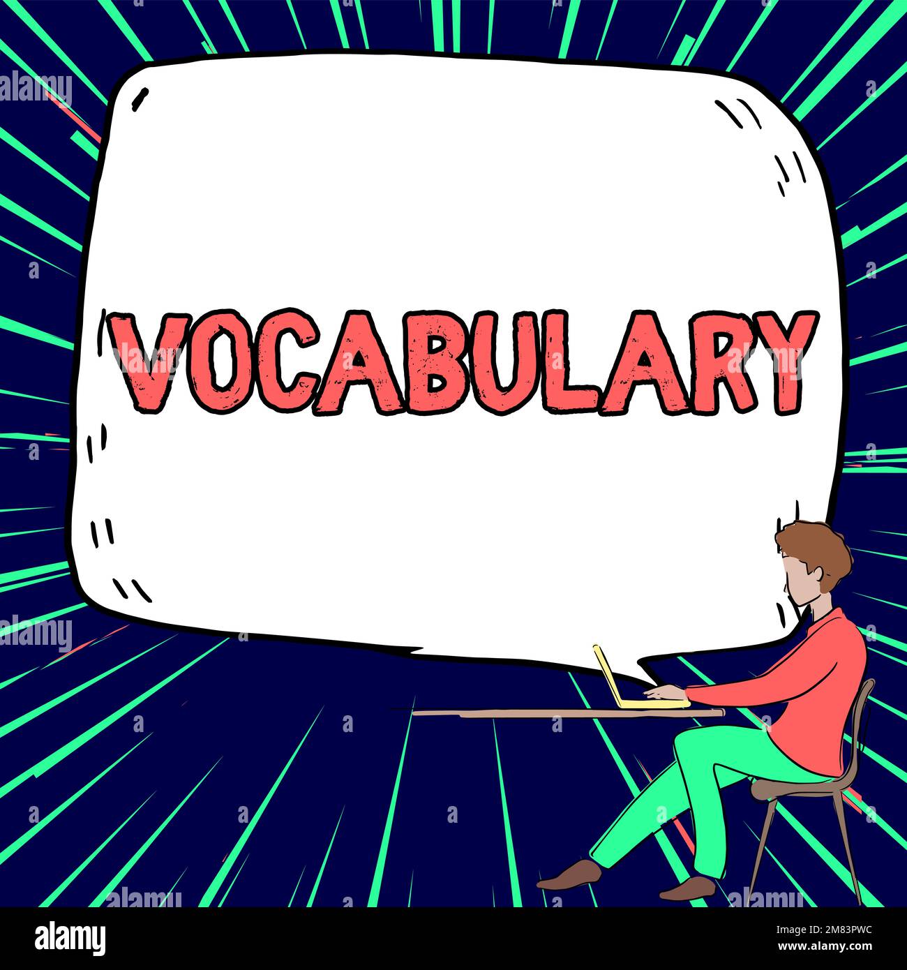 Handwriting text Vocabulary. Business showcase collection of words and ...