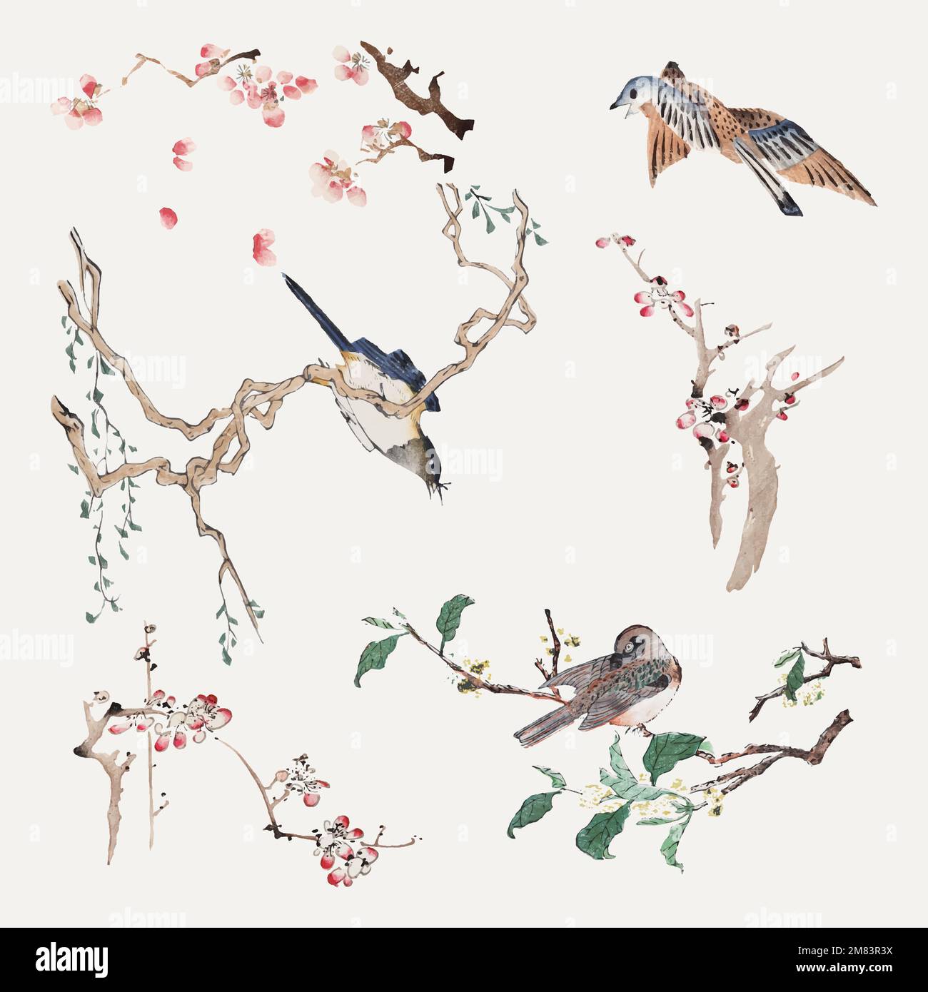 Chinese painting tree dynasty Stock Vector Images - Alamy