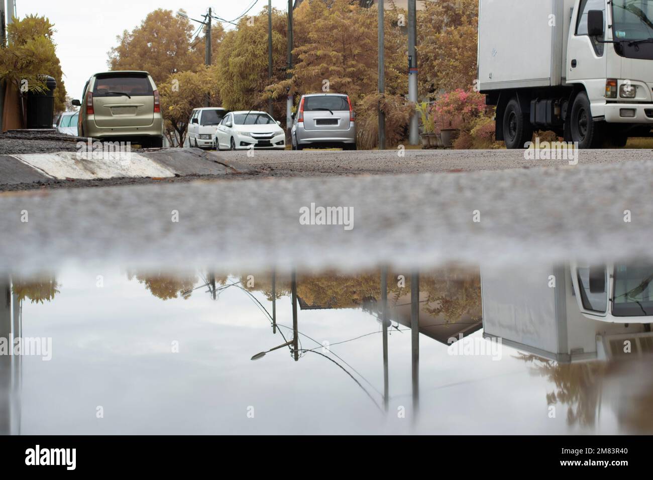 Pavement suburb street grass hi-res stock photography and images - Alamy