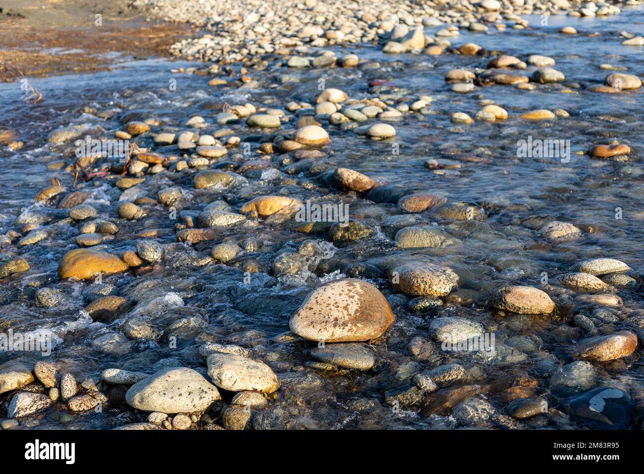 Stream flowing sea sunset hi-res stock photography and images - Alamy