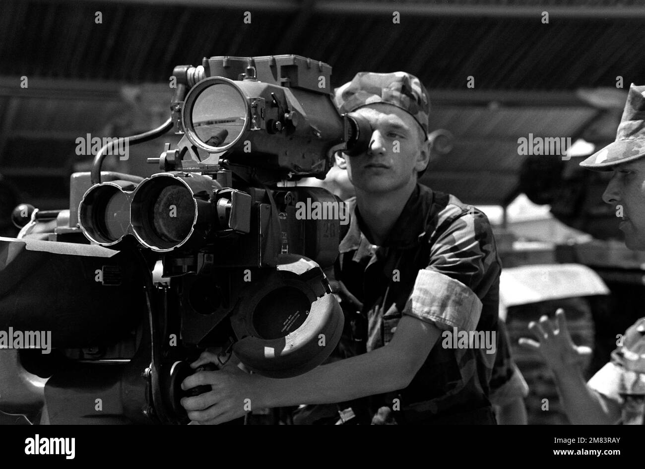 A junior ROTC cadet from Caprock High School, Amarillo, Texas, looks ...